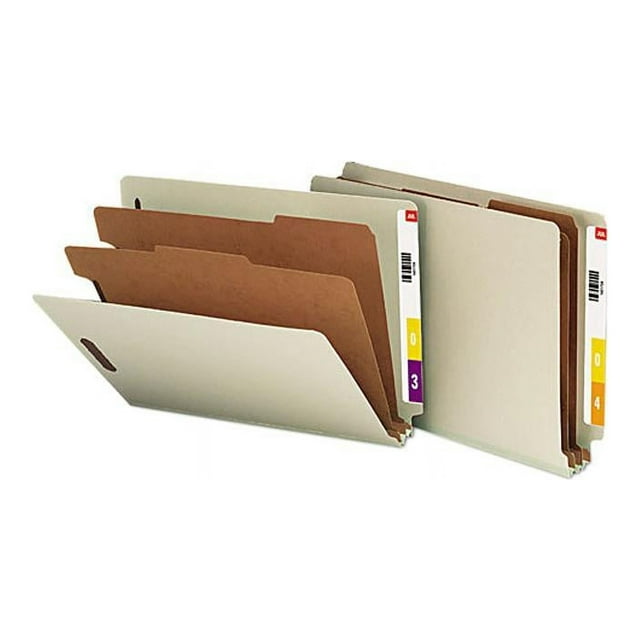 Smead 26810 Pressboard End Tab Classification Folder, Letter, 6-Section ... Smead 26810 Pressboard End Tab Classification Folder, Letter, 6-Section ...