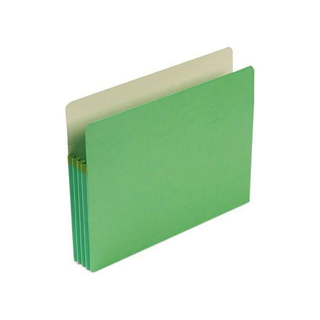 Smead 3 1/2" Expansion Colored File Pocket, Straight Tab, Letter, Green ...