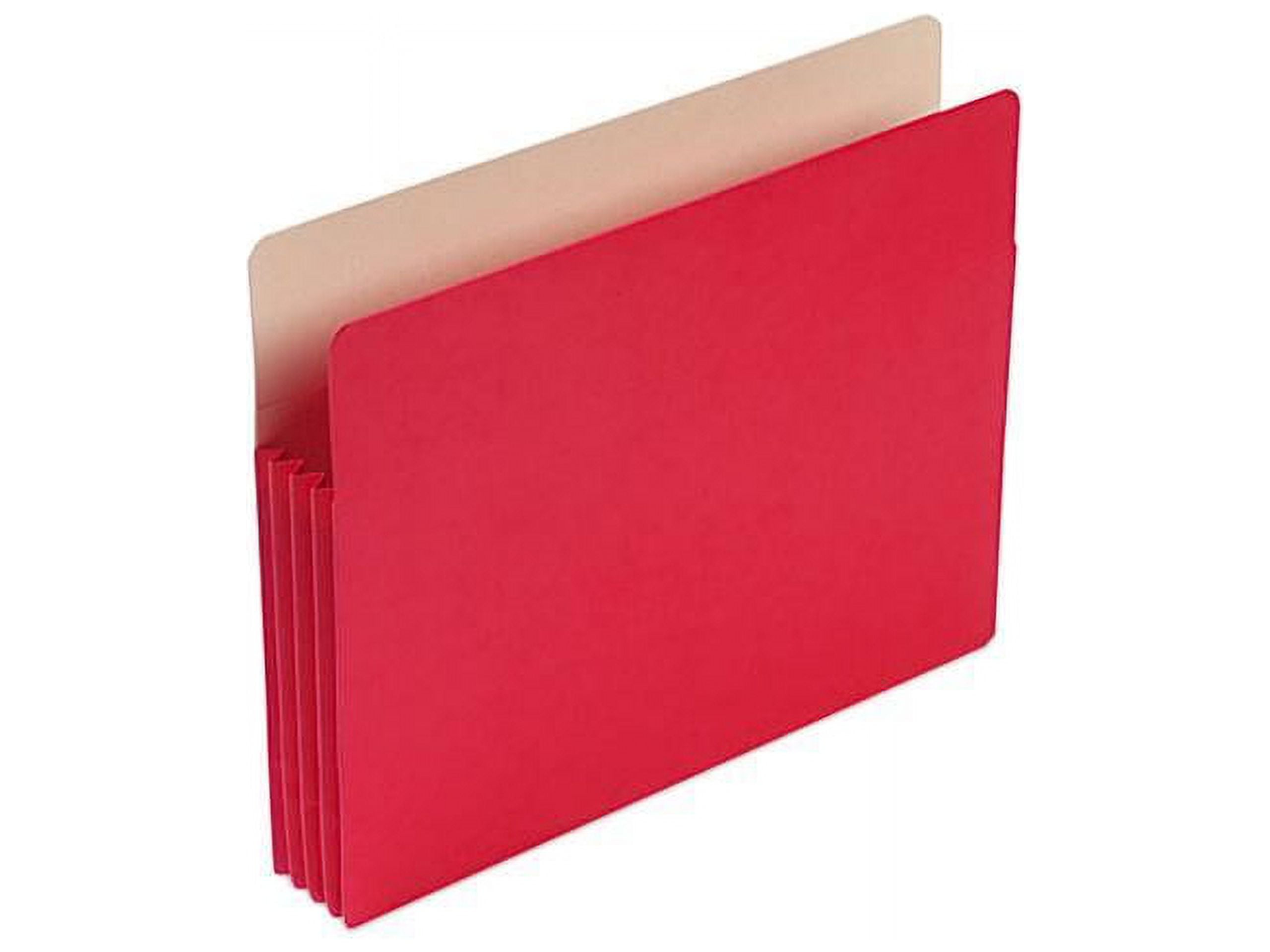 Smead 3 1/2" Expansion Colored File Pocket, Straight Tab, Letter, Red ...