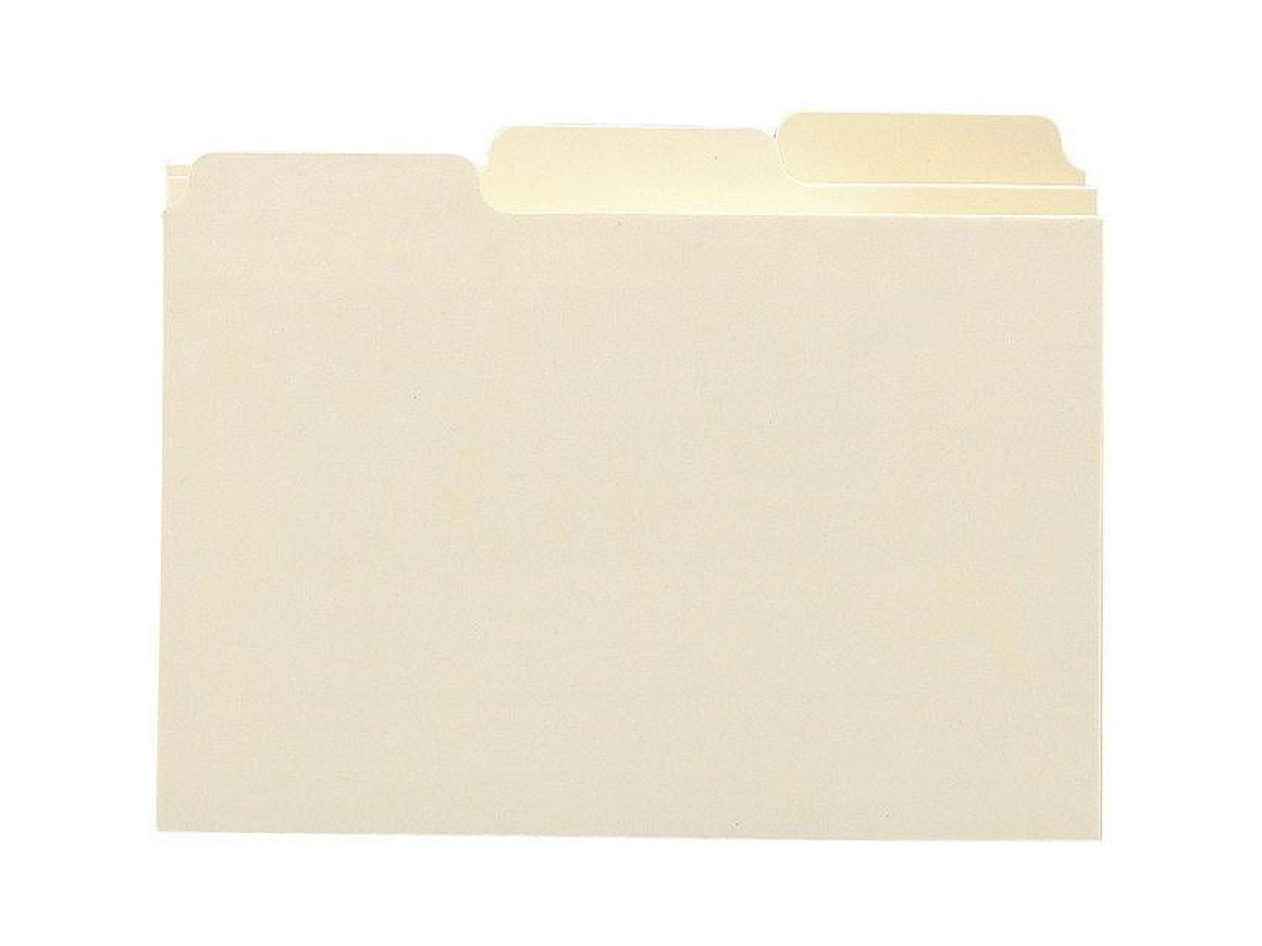 Smead Index File Self-Tab Card Guides, 1/3 Tab, Manila, 5 x 3, 100/Box ...