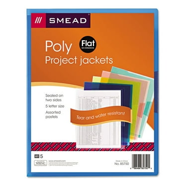 Universal Project Folders, Jacket, Poly, Letter, Clear, 25/Pack ...