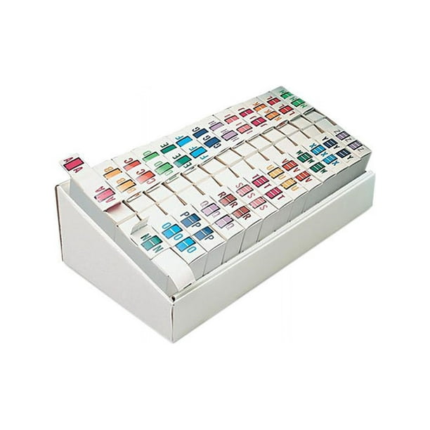 Smead 67070 A-Z Bar-Style End Tab Labels, Assorted, 13000/Box - Walmart.com