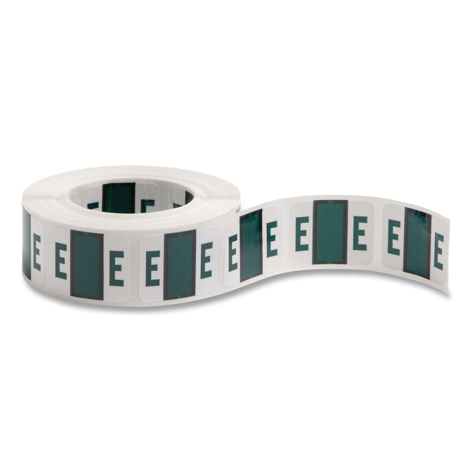 1 in. x 1.25 in. E Color-Coded End Tab Filing Labels - White (500/Roll ...
