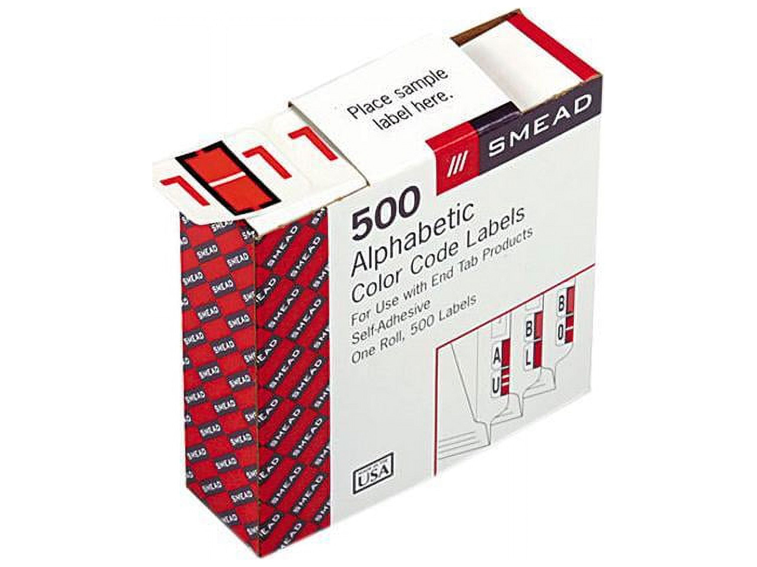 Smead Office Supplies: 67082 A-Z Color-Coded Bar-Style End Tab Labels ...