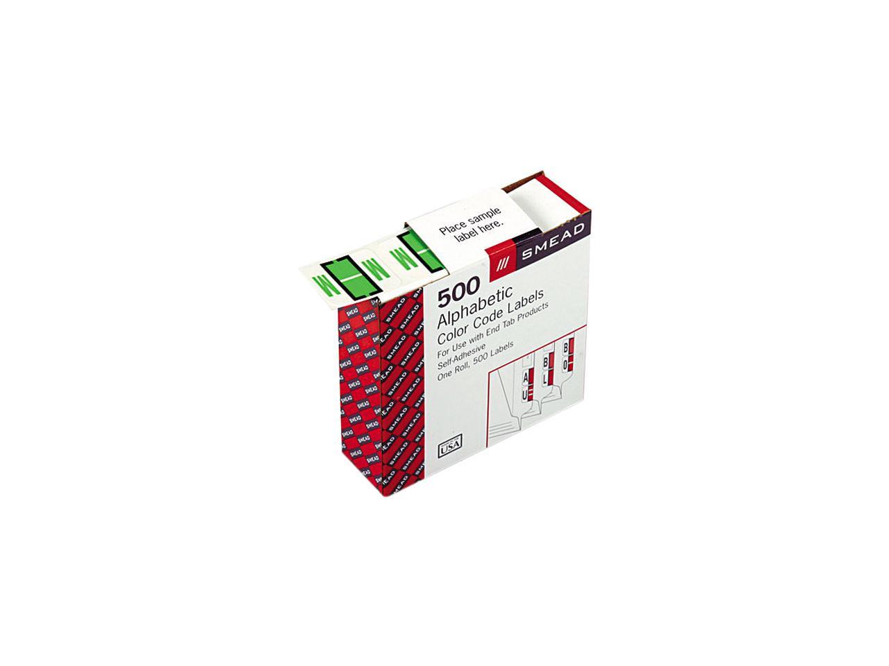 Smead 67083 A-Z Color-Coded Bar-Style End Tab Labels, Letter M, Light ...