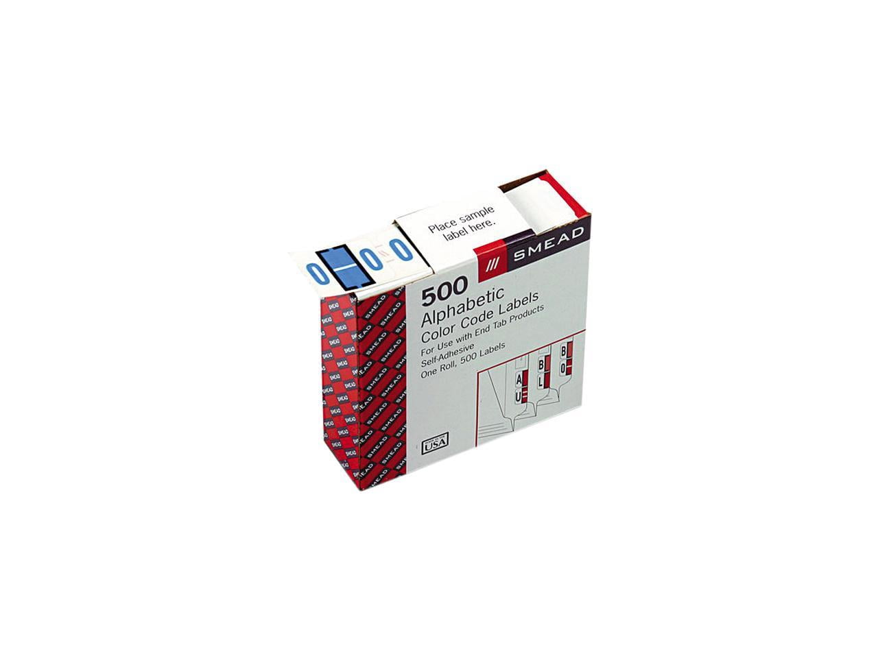 Smead 67085 A-Z Color-Coded Bar-Style End Tab Labels, letter O, Blue ...