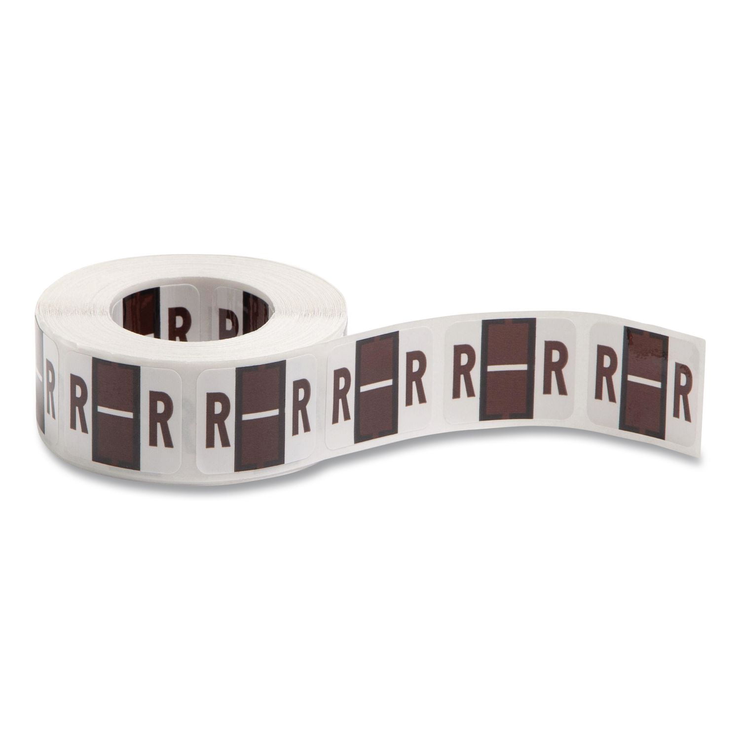 Smead 67088 Brown A-Z Color-Coded Bar-Style End Tab Labels, Letter R ...