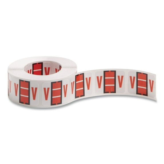 Smead A-Z Color-Coded End Tab Filing Labels V 1 x 1.25 White 500/Roll ...