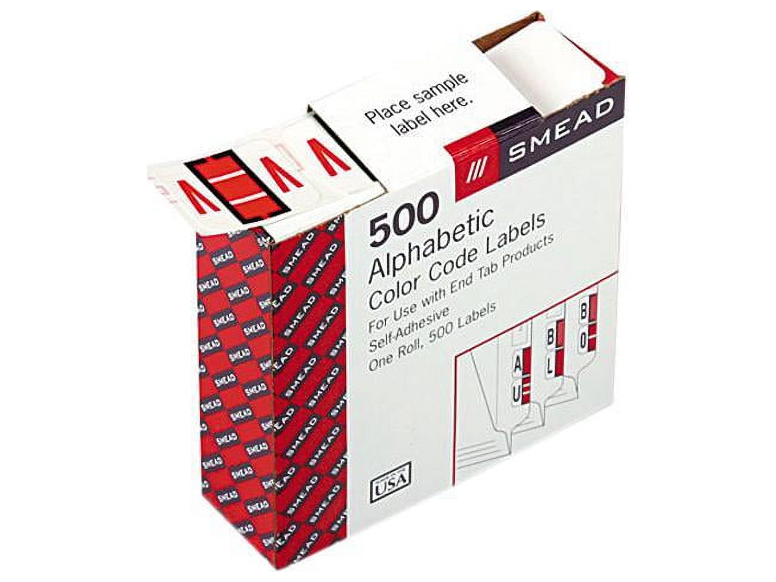 Smead 67092 A-Z Color-Coded Bar-Style End Tab Labels, Letter V, Dark ...