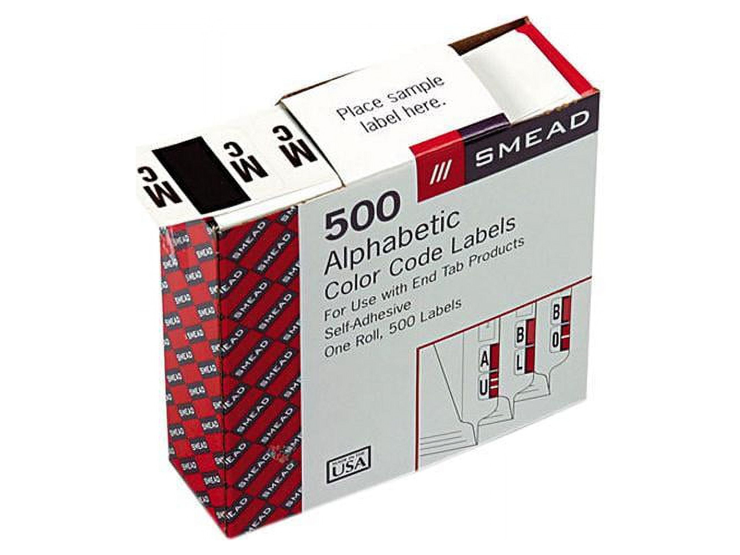 Smead 67097 A-Z Color-Coded Bar-Style End Tab Labels, Letters Mc, Brown ...
