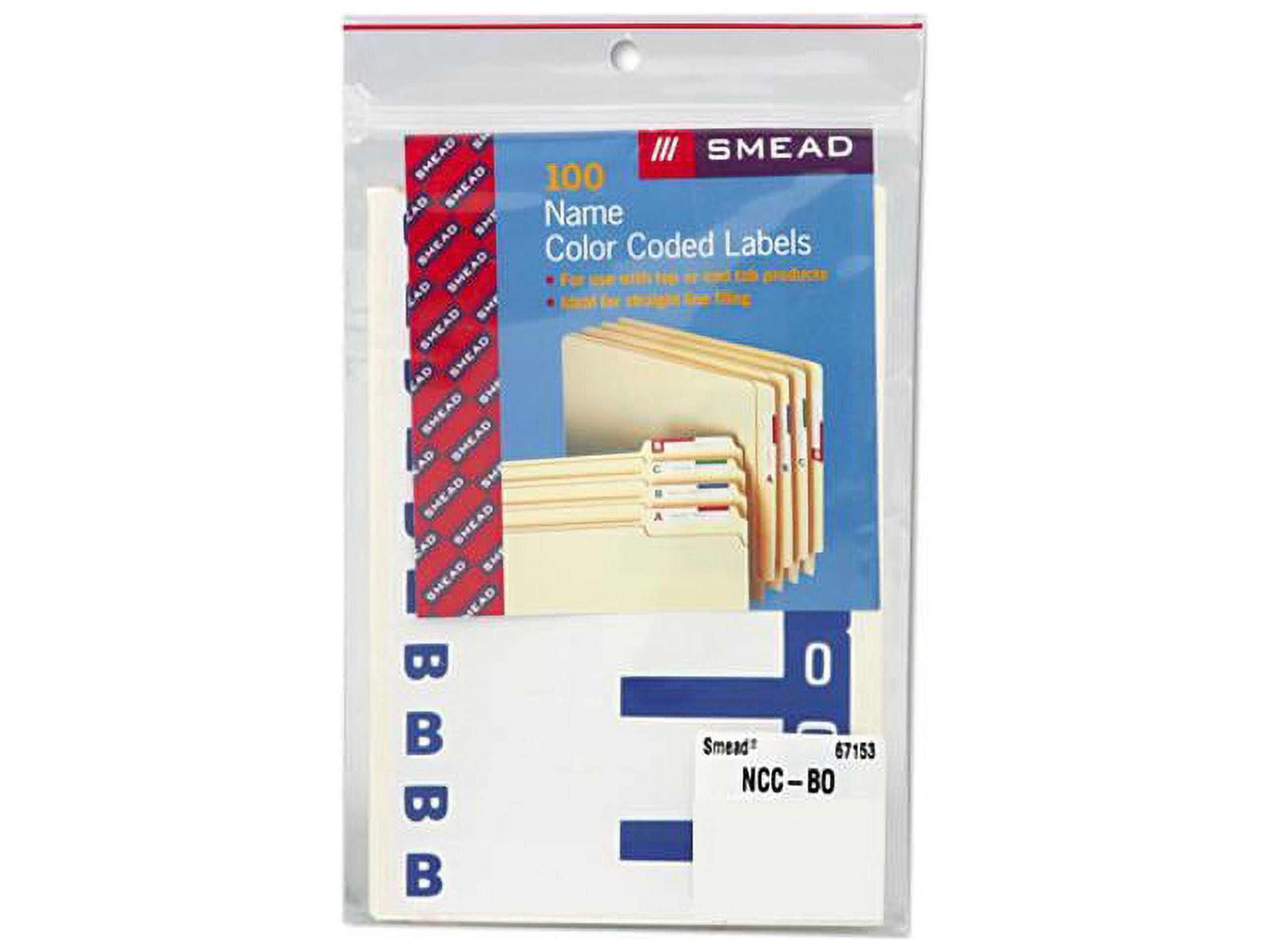 Smead 67153 Alpha-Z Color-Coded First Letter Name Labels, B & O, Dark ...