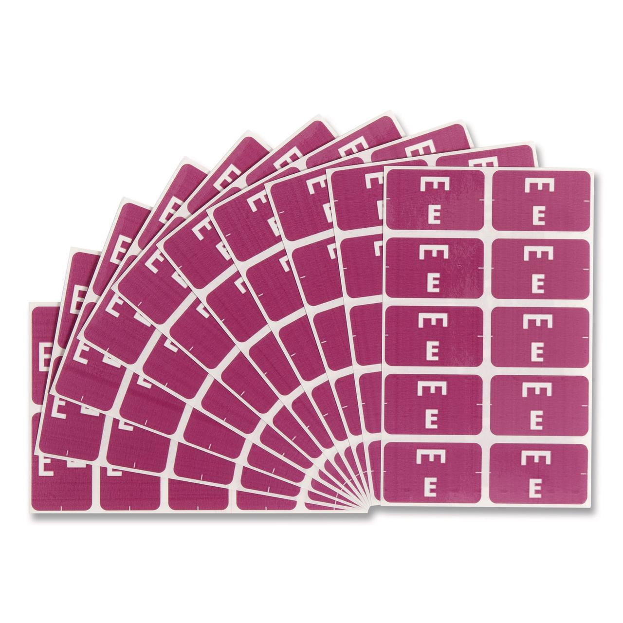Smead 67175 Alpha-Z Color-Coded Second Letter Labels, Letter E, Purple ...