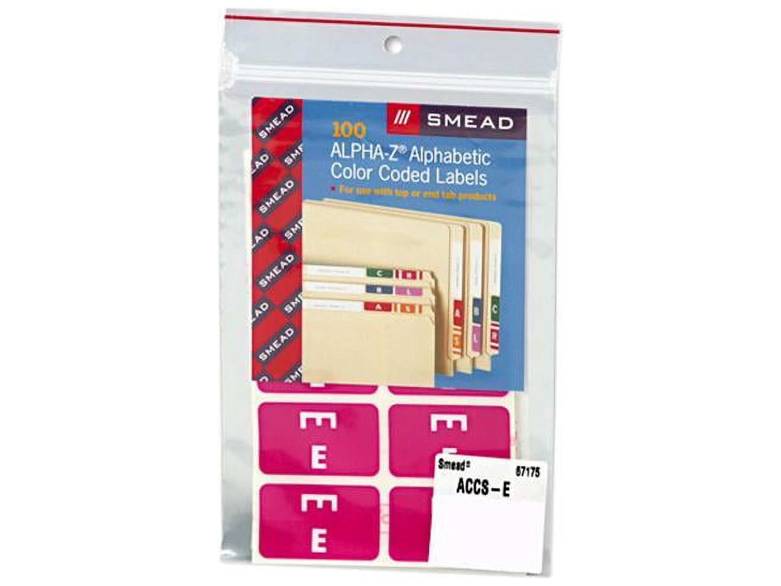 Smead 67175 Alpha-Z Color-Coded Second Letter Labels, Letter E, Purple ...