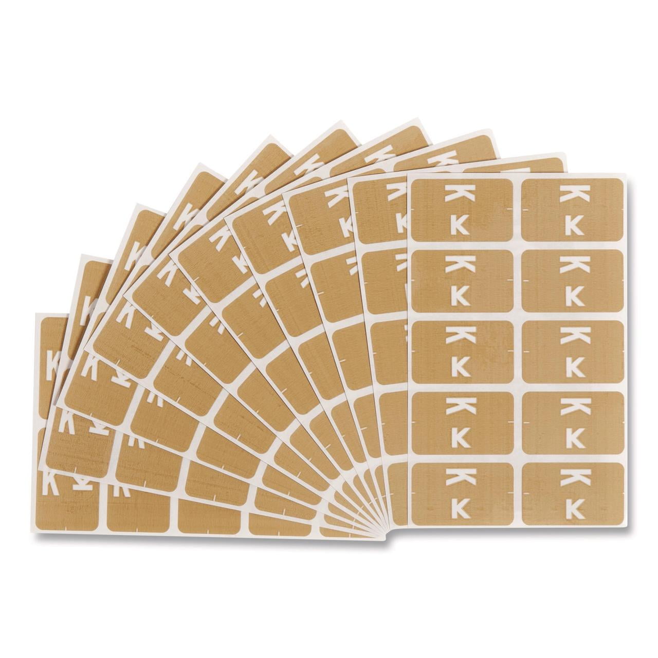 Smead 67181 Alpha-Z Color-Coded Second Letter Labels, Letter K, Light ...