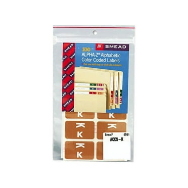 Smead AlphaZ ACCS Color-Coded Alphabetic Label, A-Z, Assorted Colors ...
