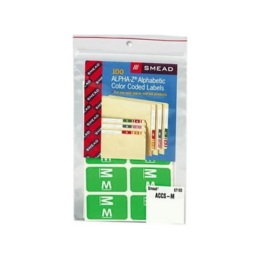 Smead 67087 A-Z Color-Coded Bar-Style End Tab Labels, Letter Q ...
