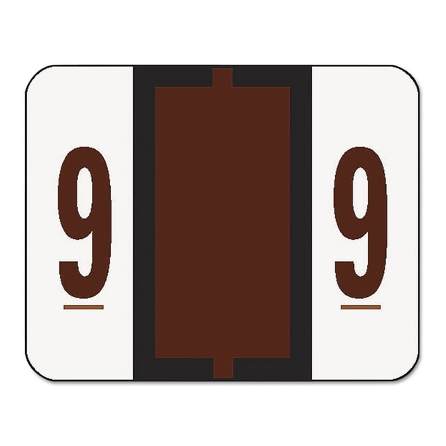 Smead Single Digit End Tab Labels Number 9 Brown 500/Roll 67379 ...