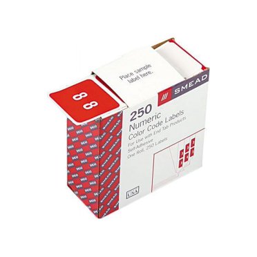 Smead BCCRN Bar-Style Color-Coded Numeric Label, 0-9, Label Roll ...