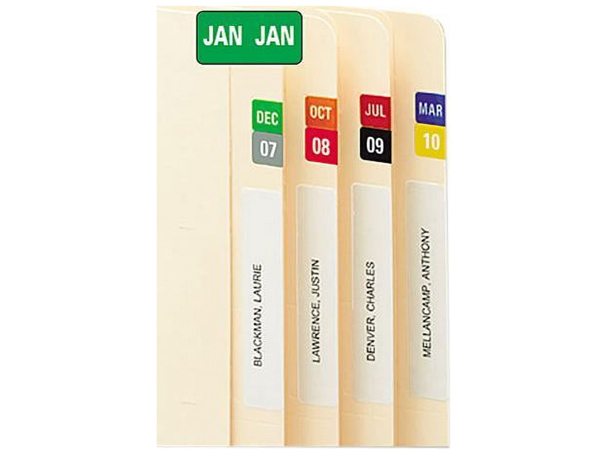 Smead 67450 Month End Tab Folder Labels, Assorted Colors, 250 per Month ...
