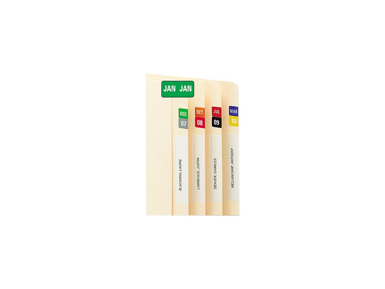 Smead 67450 Month End Tab Folder Labels, Assorted Colors, 250 per Month ...