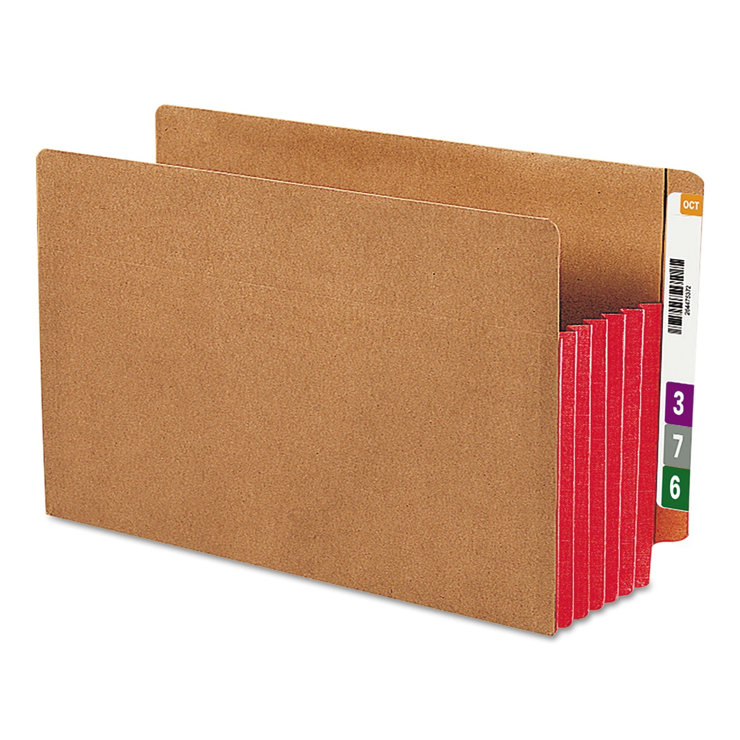 Smead 5 1/4" Exp File Pockets Straight Tab Legal Red 10/Box 74696 ...