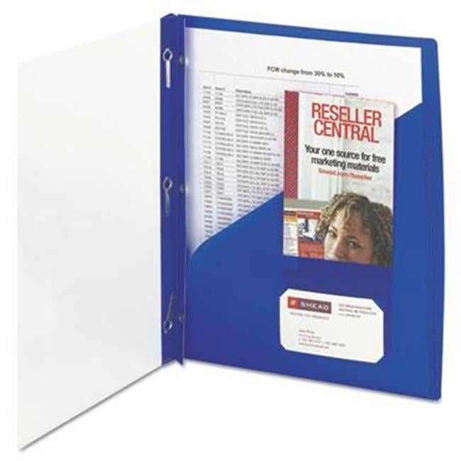 Smead 87411 Clear Front Poly Report Cover with Fasteners - Blue ...