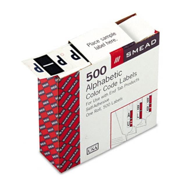 Smead A-Z Color-Coded Bar-Style End Tab Labels Letter P Violet ...