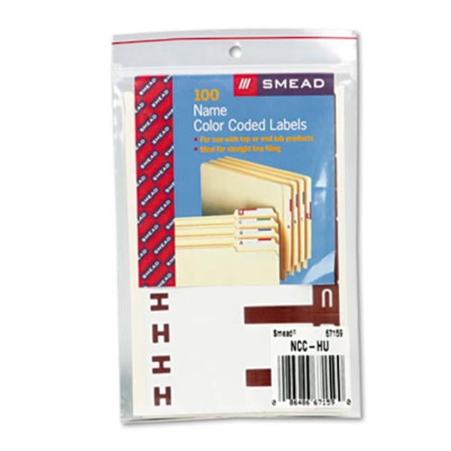 Smead Alpha-Z Color-Coded First Letter Name Labels - Dark Brown - 100 ...