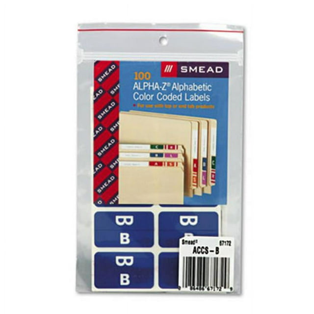 Smead Alpha-Z Color-Coded Second Letter Labels- Letter B- Dark Blue ...