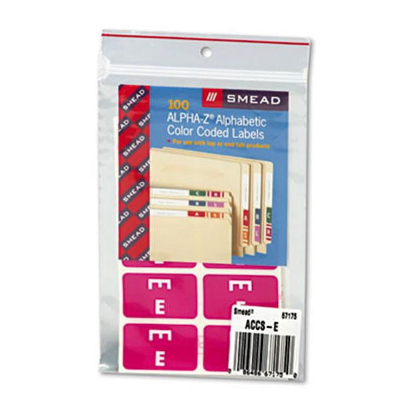 Smead Alpha-Z Color-Coded Second Letter Labels - Letter E - Purple ...