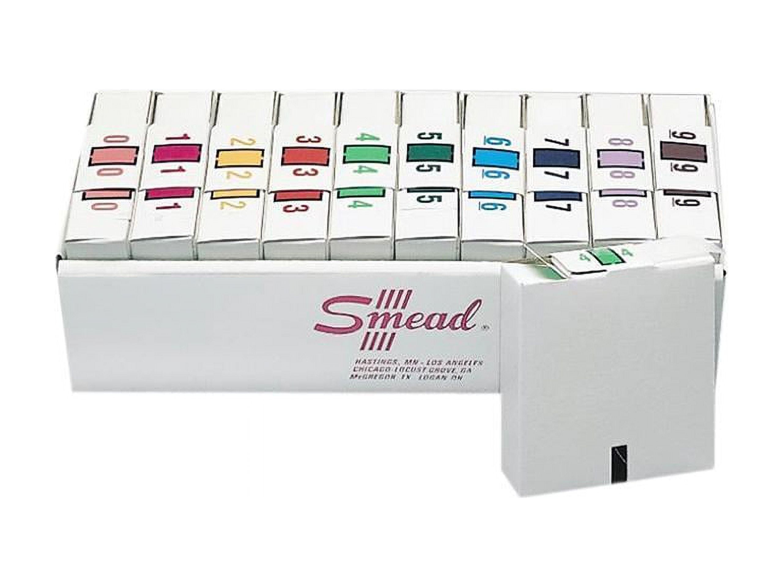 Smead BCCRN Bar-Style Color-Coded Numeric Label, 0-9, Label Roll ...