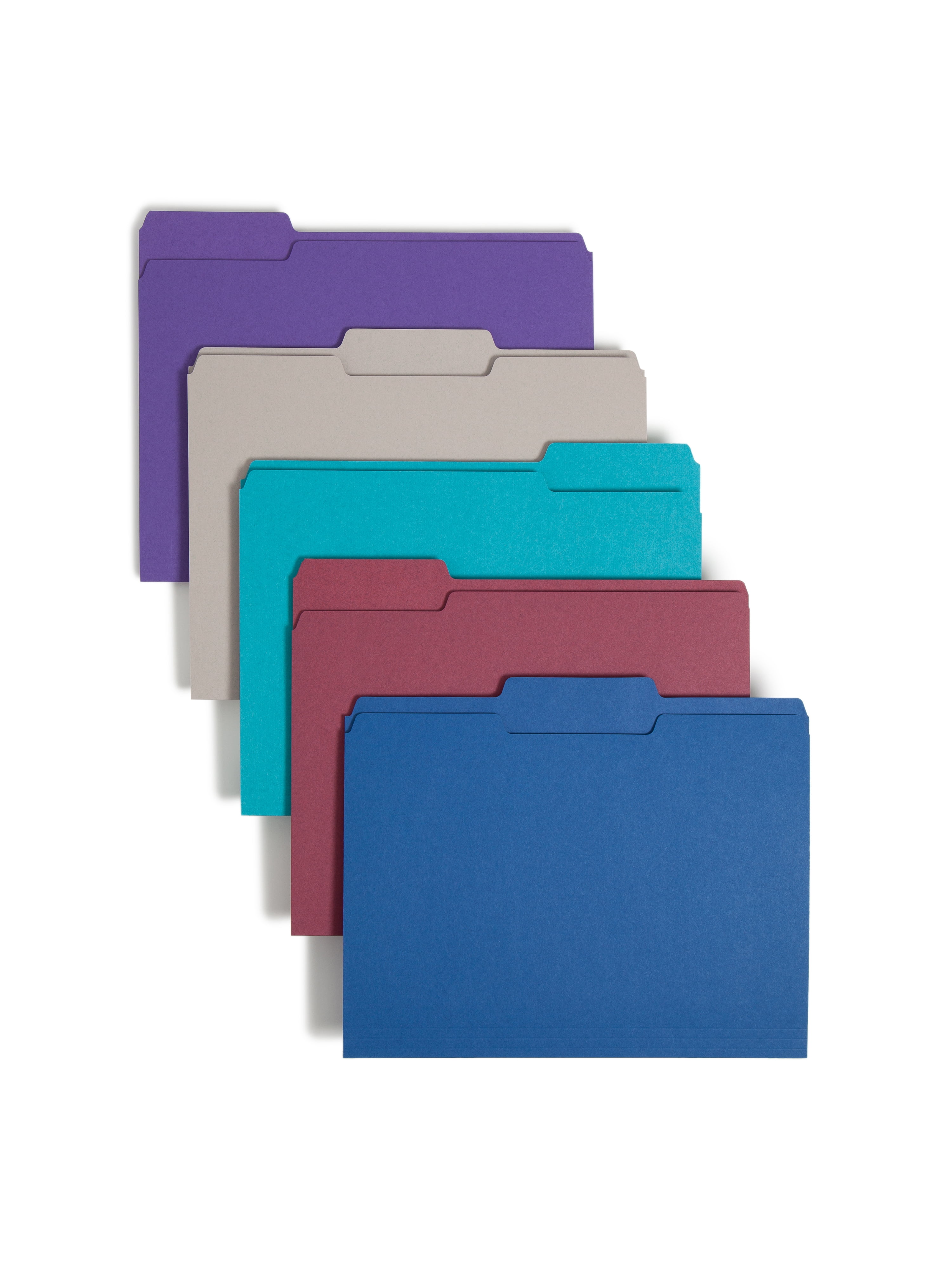 Smead® Color File Folders, Letter Size, 1/3 Cut, Jewel Tones, Box Of ...