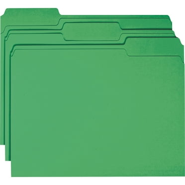 SchoolSmart Half-Cut File Folders, Manila, 100-Pack - Walmart.com