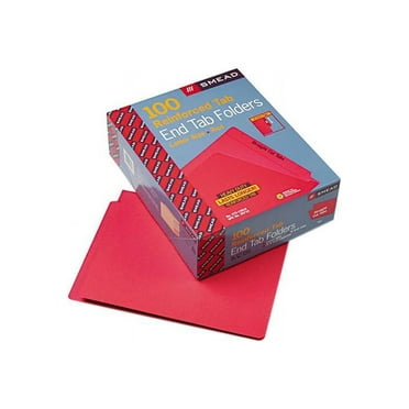 Smead 12010 File Folders, Straight Cut, Reinforced Top Tab, Letter ...