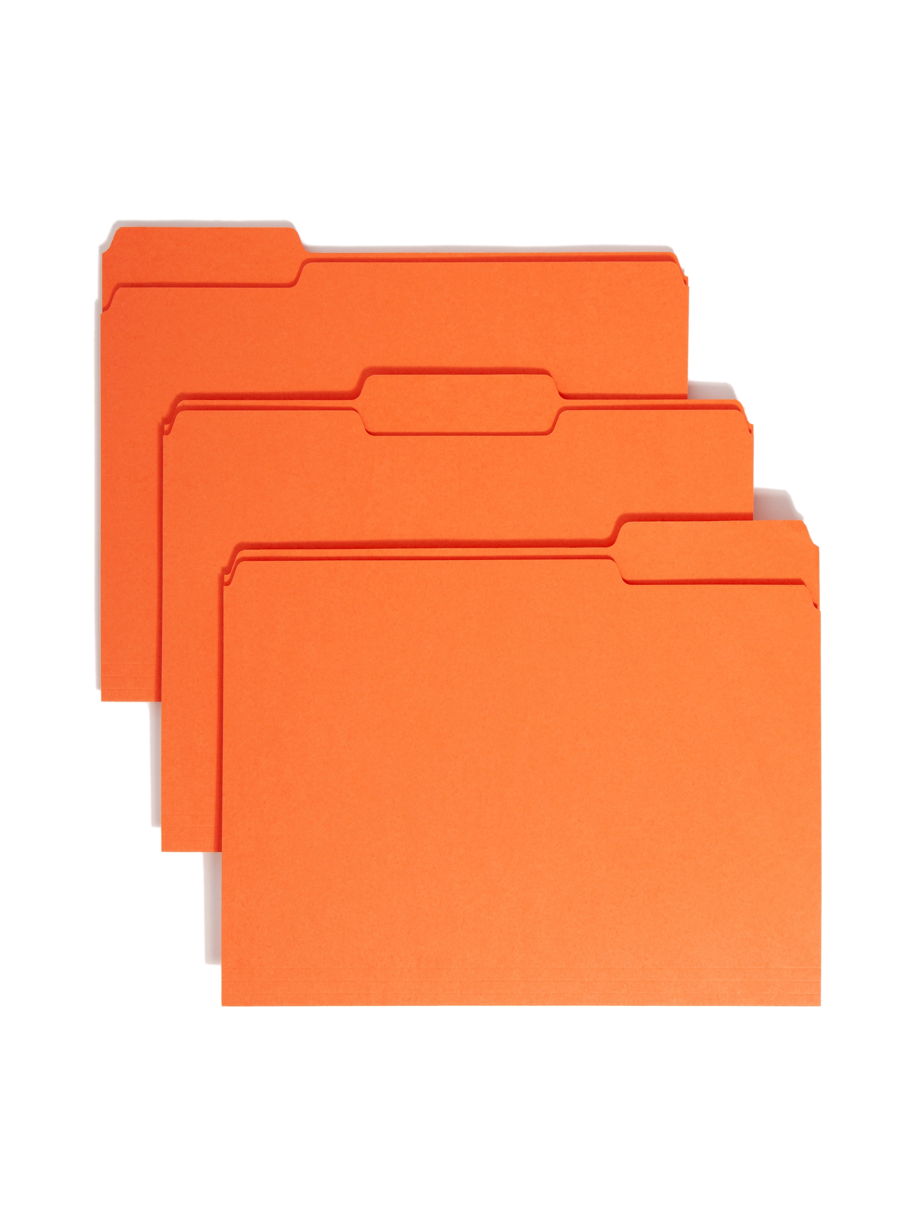 Smead Bulk Pack File Folders, 1/3-Cut, Orange, 100/BX, Letter Size ...