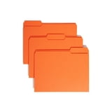 Smead Bulk Pack File Folders, 1/3-Cut, Orange, 100/BX, Letter Size ...