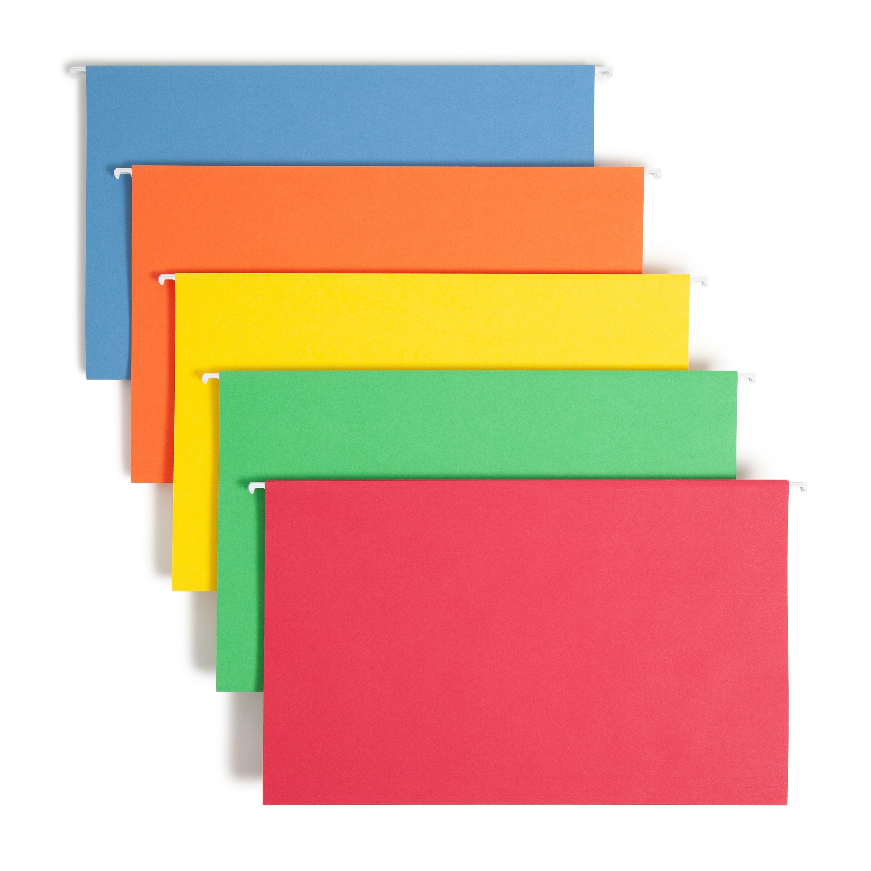 Smead Office Size Colorful Hanging File Folders, 1/5 Cut Tabs, Assorted ...