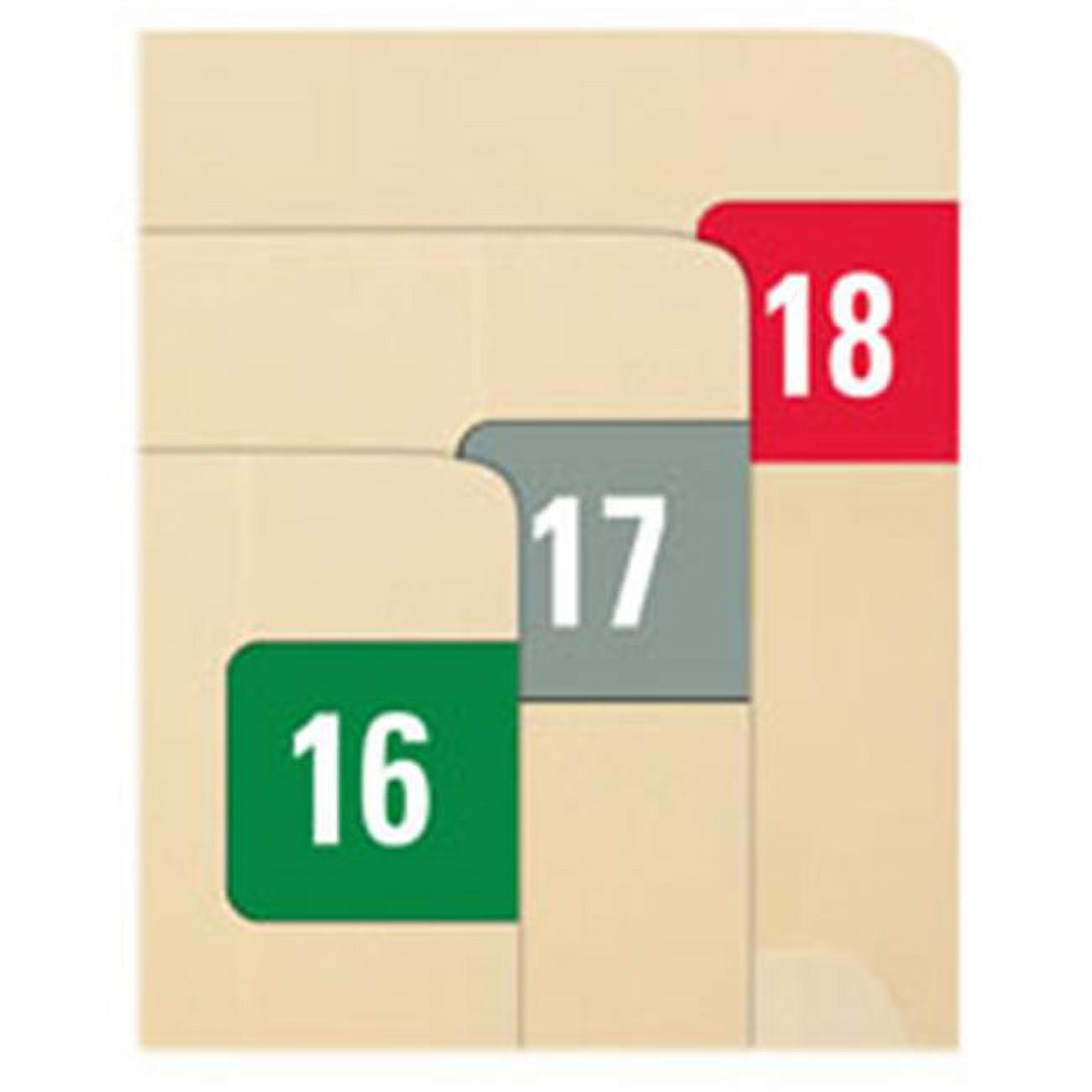 Smead ETS Color-Coded End-Tab Yearly Labels - Red - Walmart.com