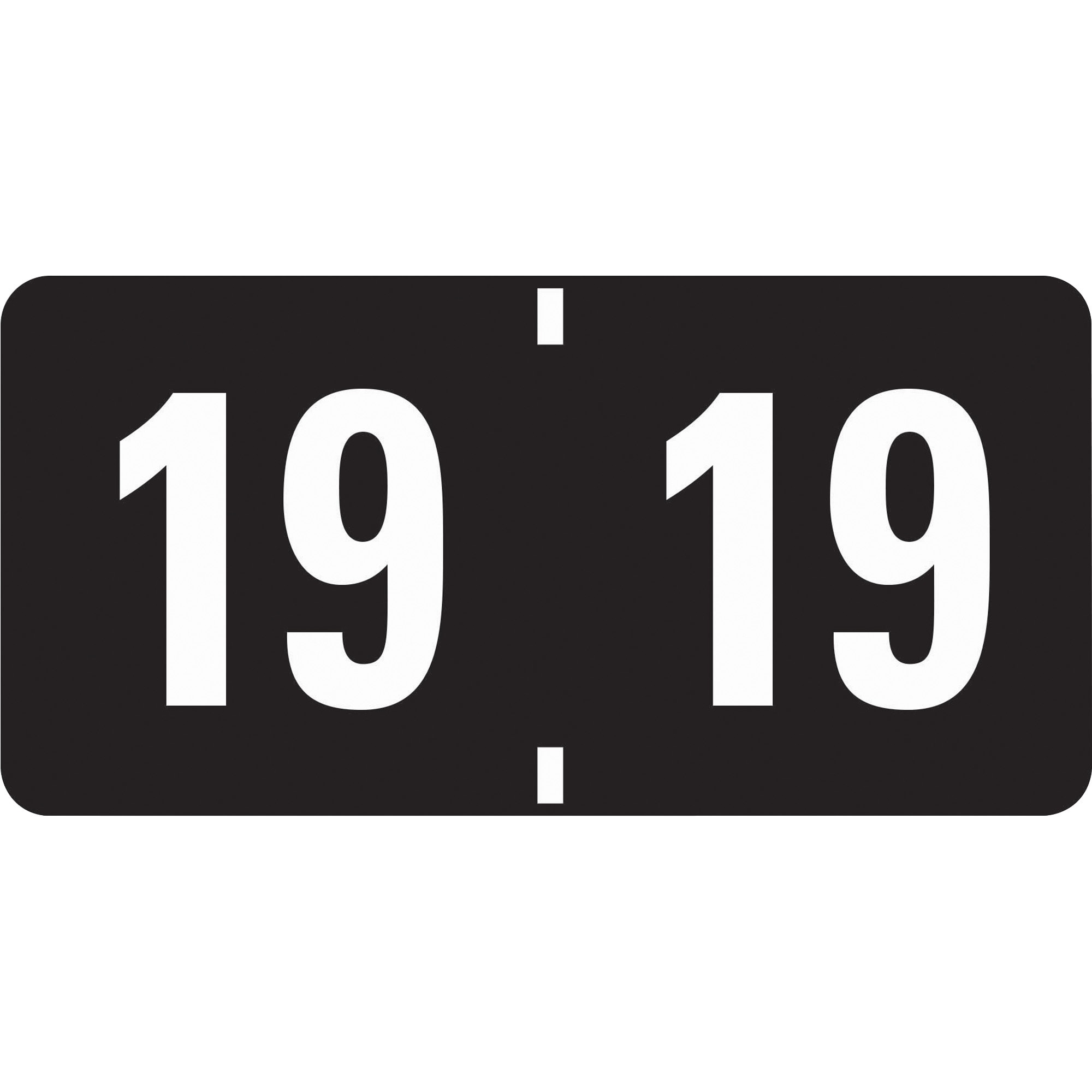 Smead® ETS Color-Coded Year End-Tab Labels, 2020, 1/2" x 1", Black ...