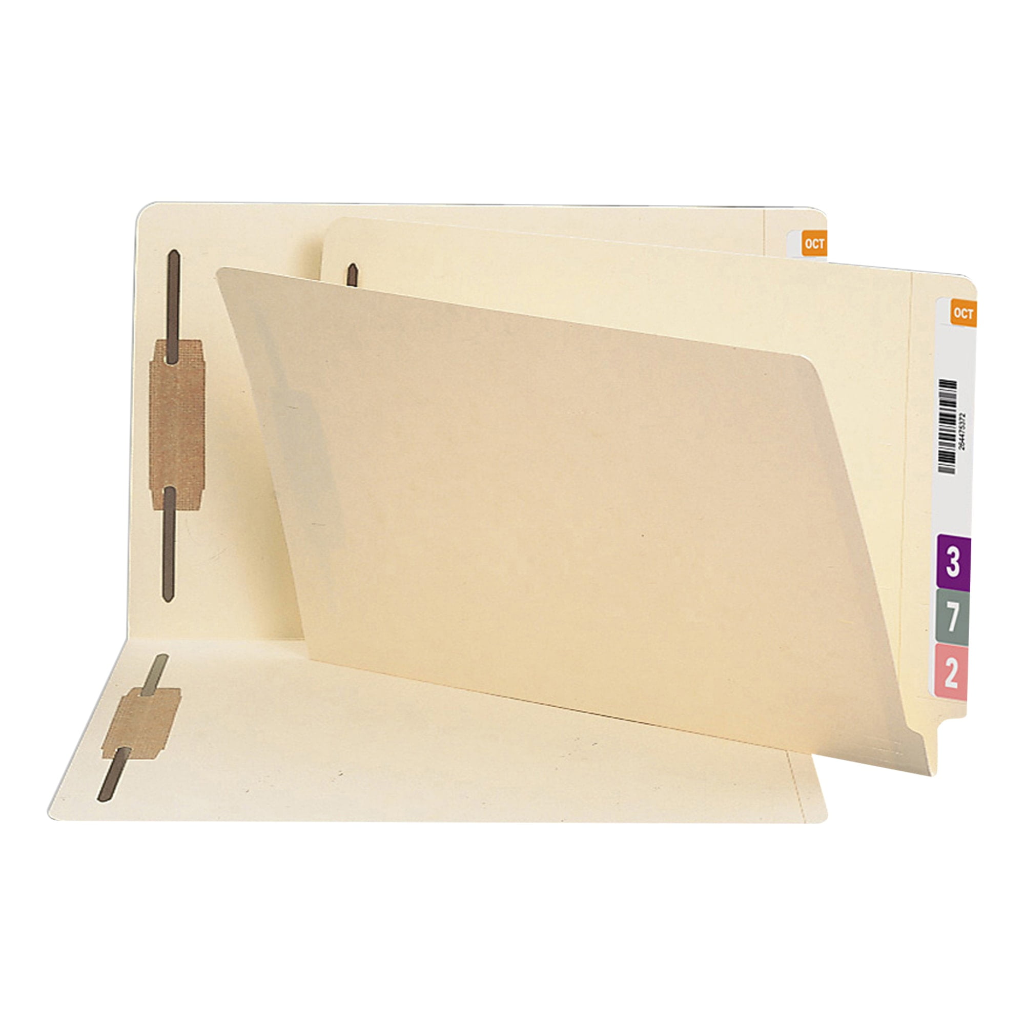 Smead® End-Tab Folders With Fastener, Straight Cut, Legal Size, Manila ...