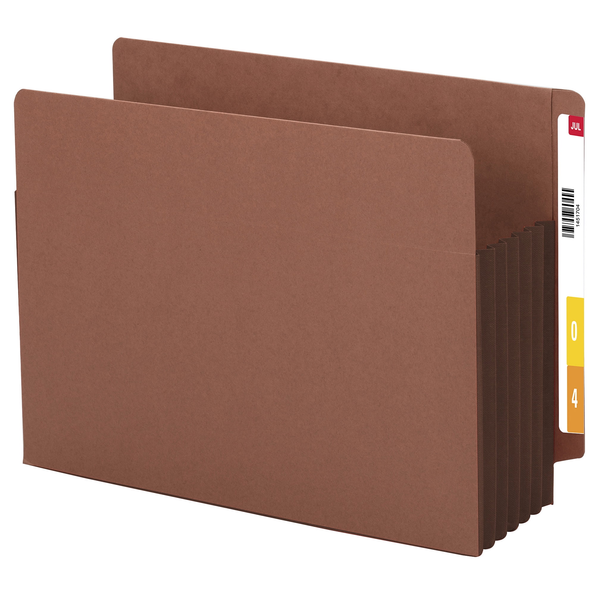 Smead® Extra-Wide Redrope End-Tab File Pocket With Dark Brown Tyvek ...