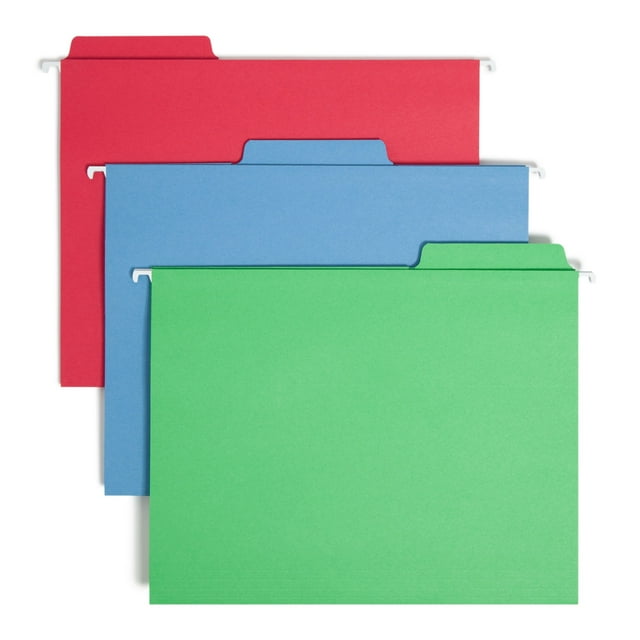 Smead Colorful Built-In Tab FasTab Hanging File Folders, Letter Size ...