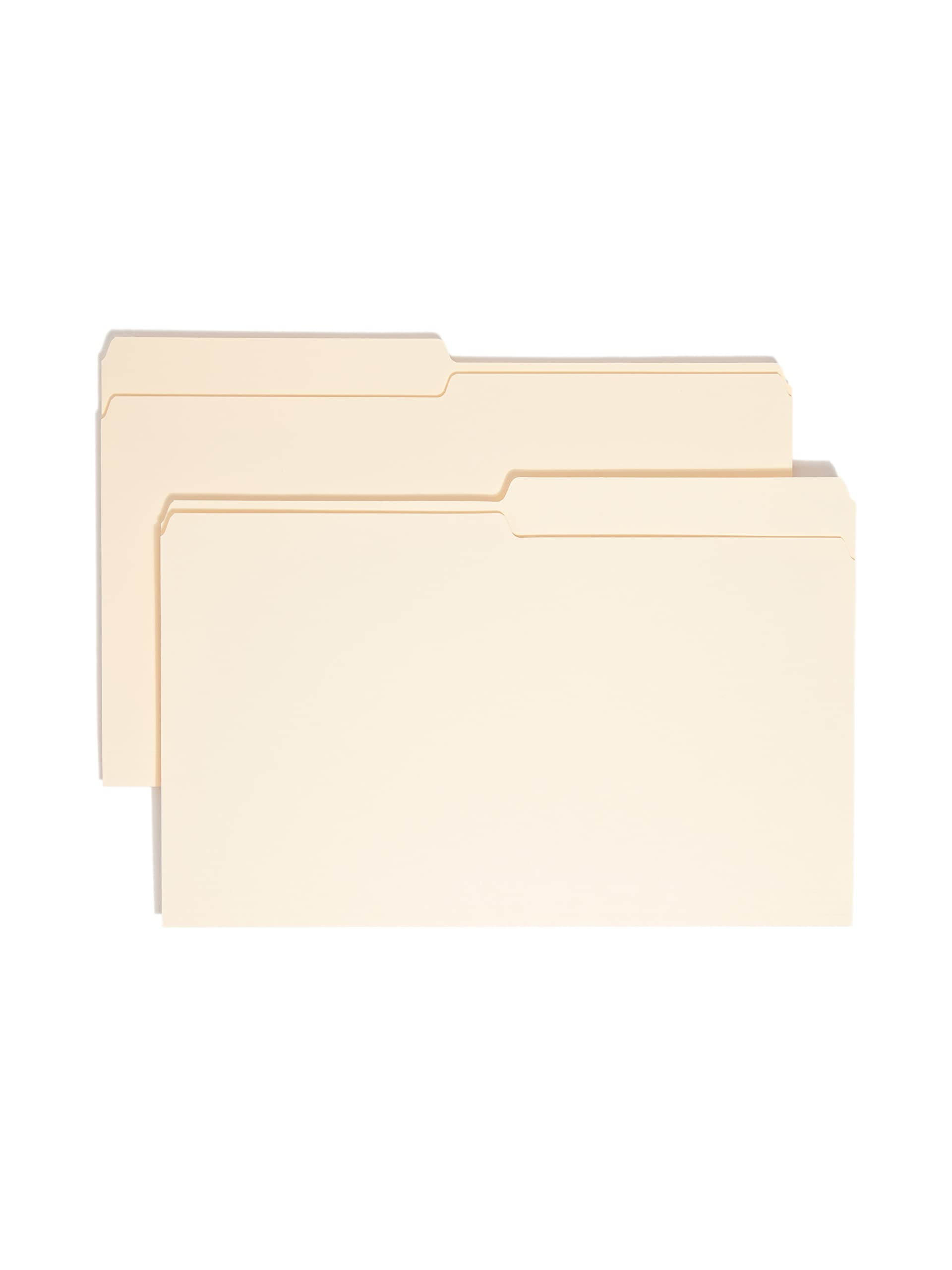 Smead File Folder, 1/2-Cut Tab, Assorted Positions, Legal Size, Manila ...