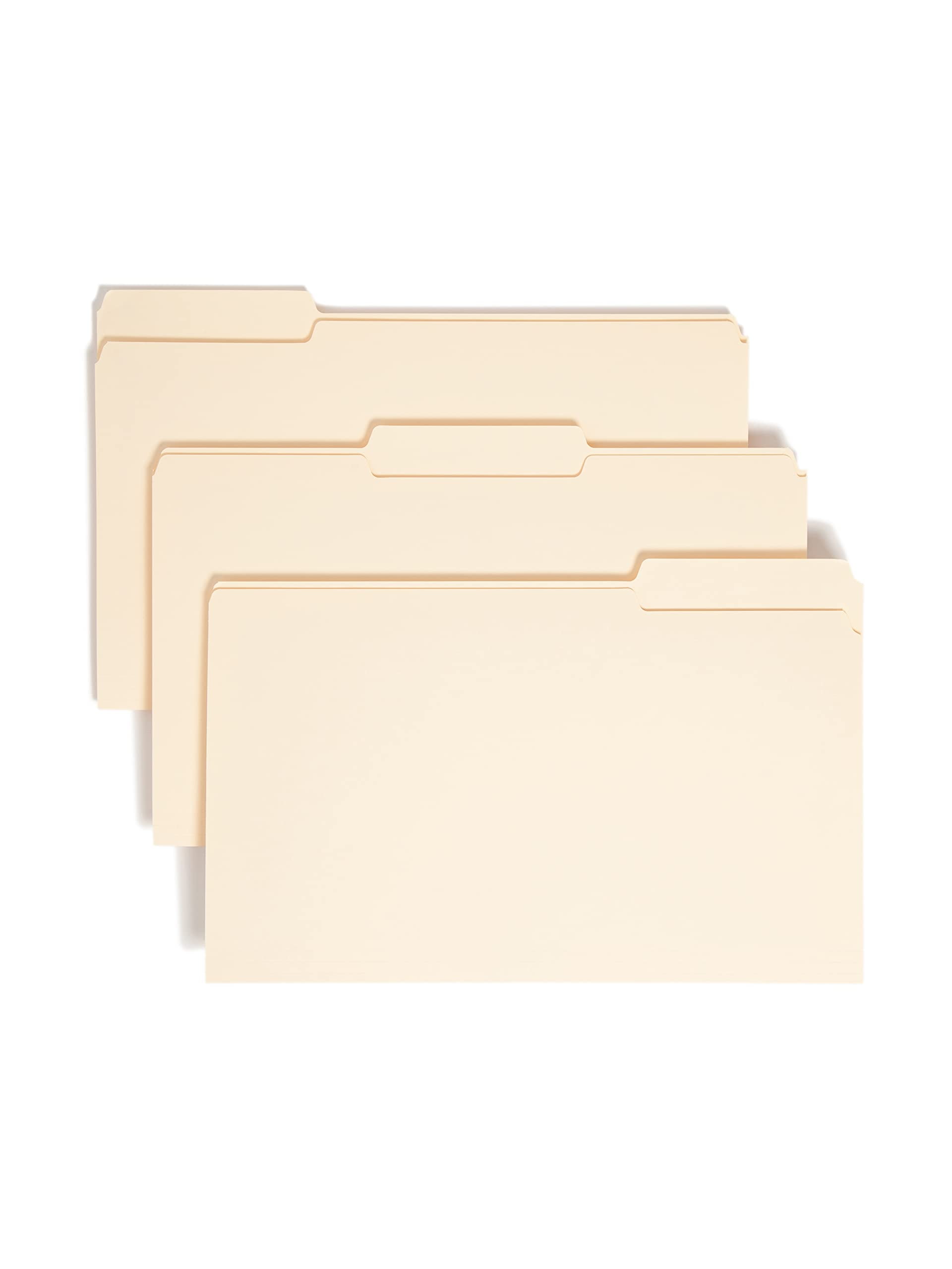 Smead File Folder, 1/3-Cut Tab, Assorted Positions, Legal Size, Manila ...