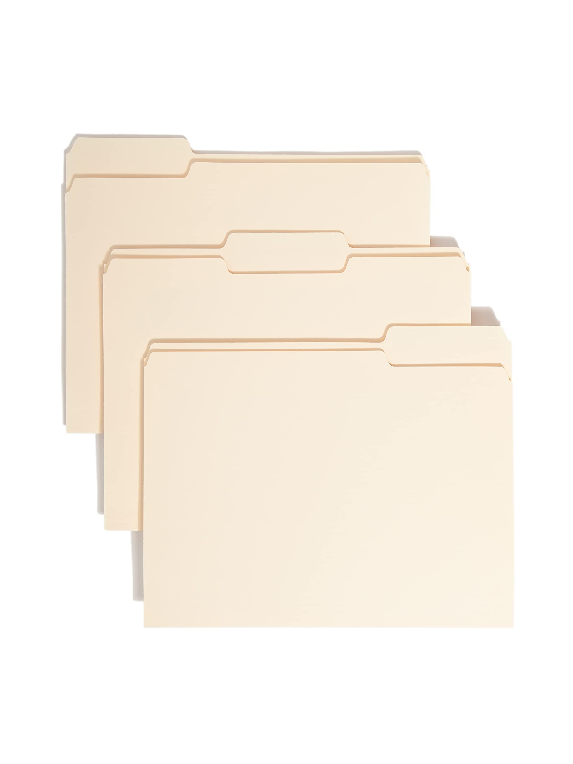 Smead File Folder, 1/3-Cut Tab, Assorted Positions, Letter Size, Manila ...