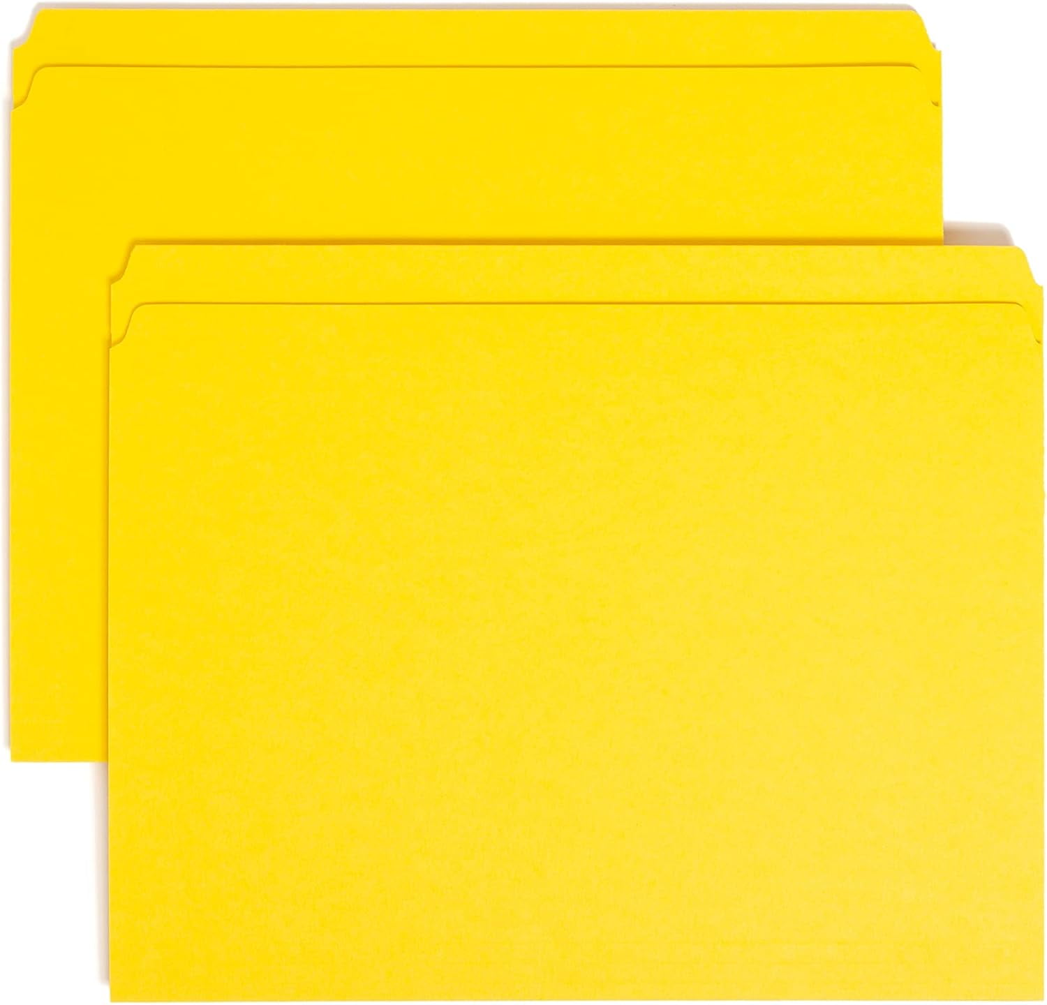Smead File Folder, Reinforced Straight-Cut Tab, Letter Size, Yellow ...