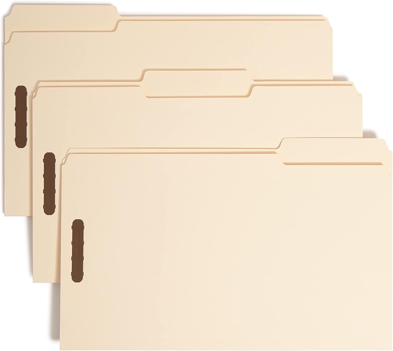 Smead Heavy-Duty Fastener File Folder, 2 Fasteners, 1/3-Cut Tab, Legal ...