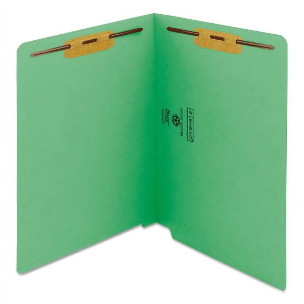 Smead Heavyweight Colored End Tab Fastener Folders, 0.75" Expansion, 2 ...
