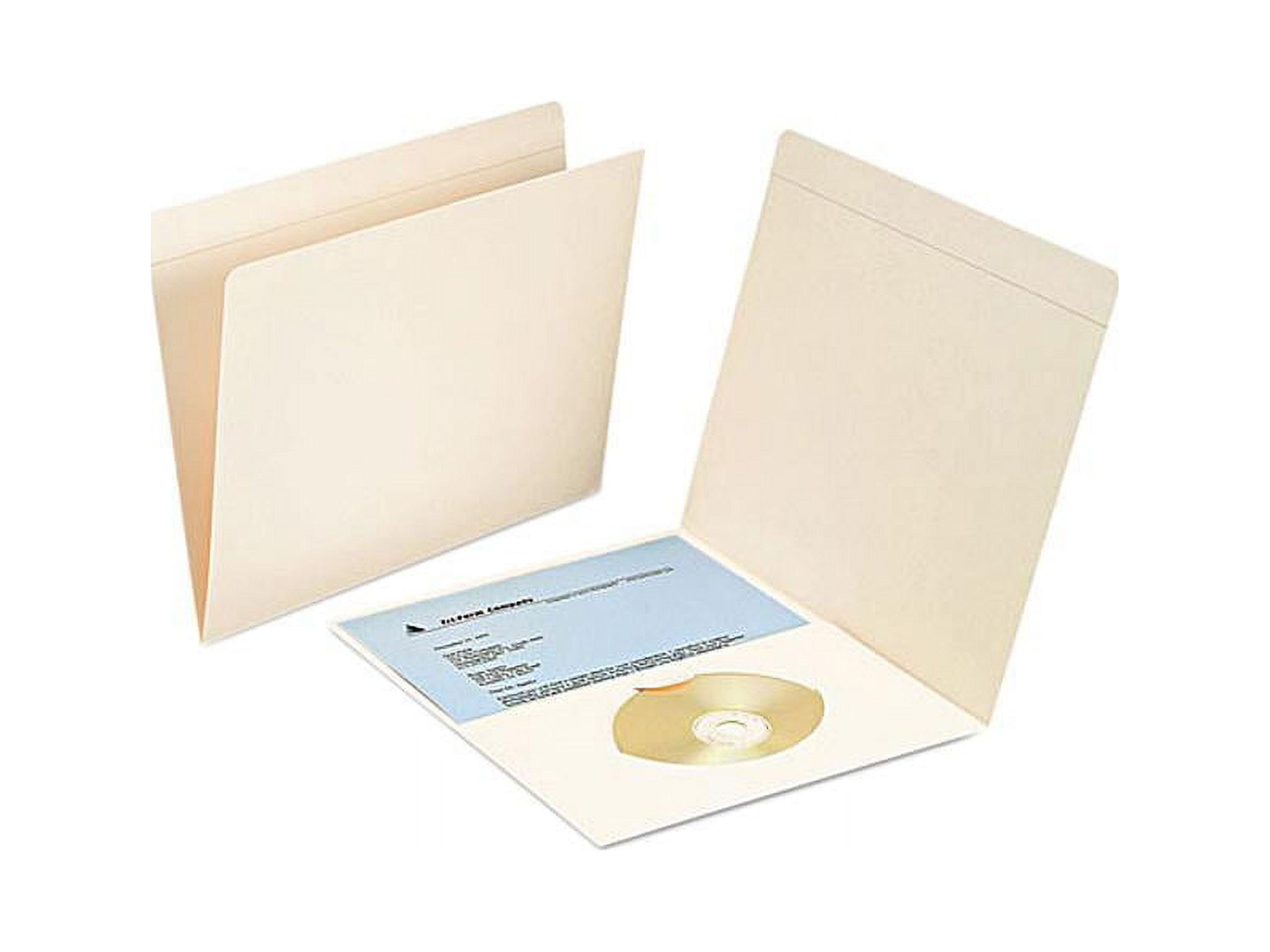 Smead 10315 File Folders with Media Pocket, Straight Top Tab, Letter, Manila, 50/Box - Walmart ...