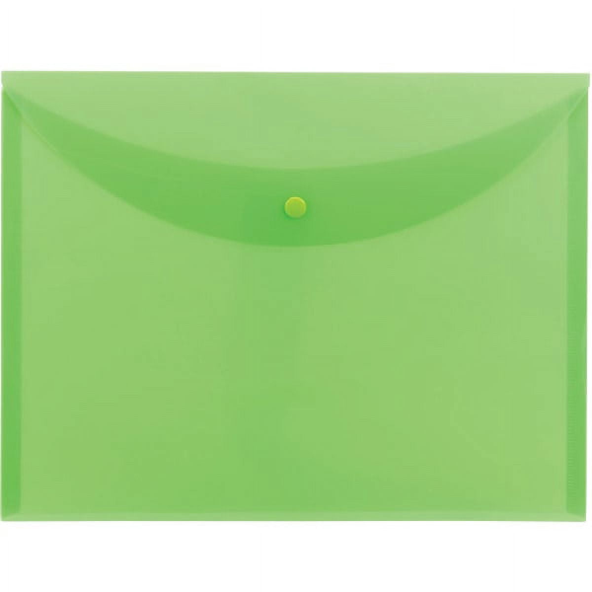 Smead Letter File Wallet - 8 1/2" x 11" - Polypropylene - Green - 10 ...